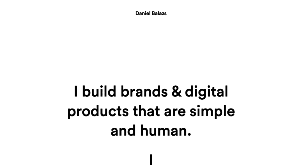 Daniel Balazs featured on Minimal Gallery