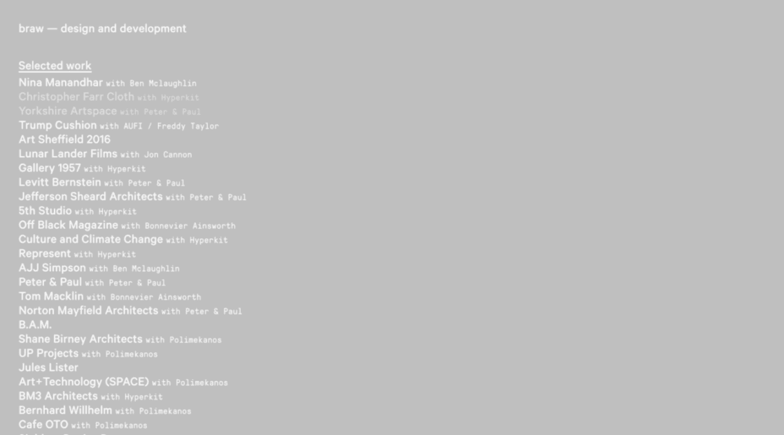 braw on Minimal Gallery