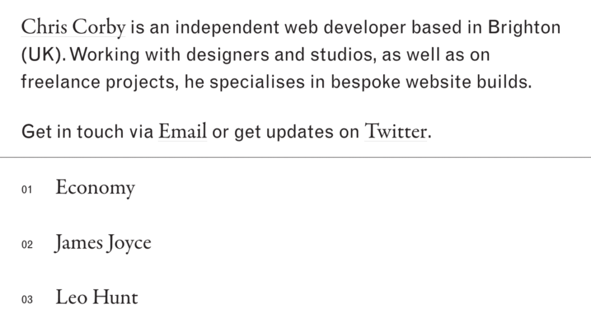 Chris Corby on Minimal Gallery