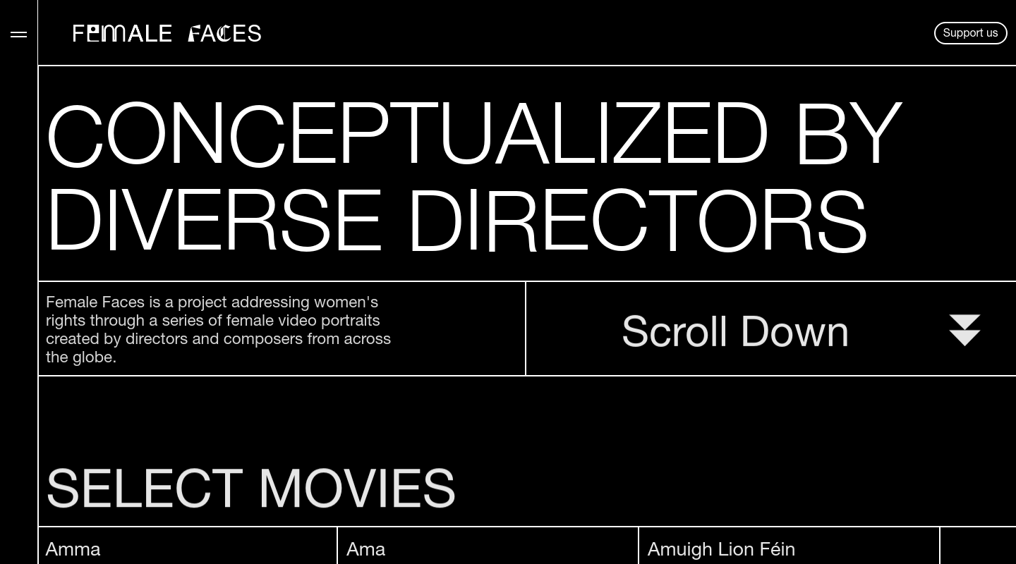 Female Faces on Minimal Gallery