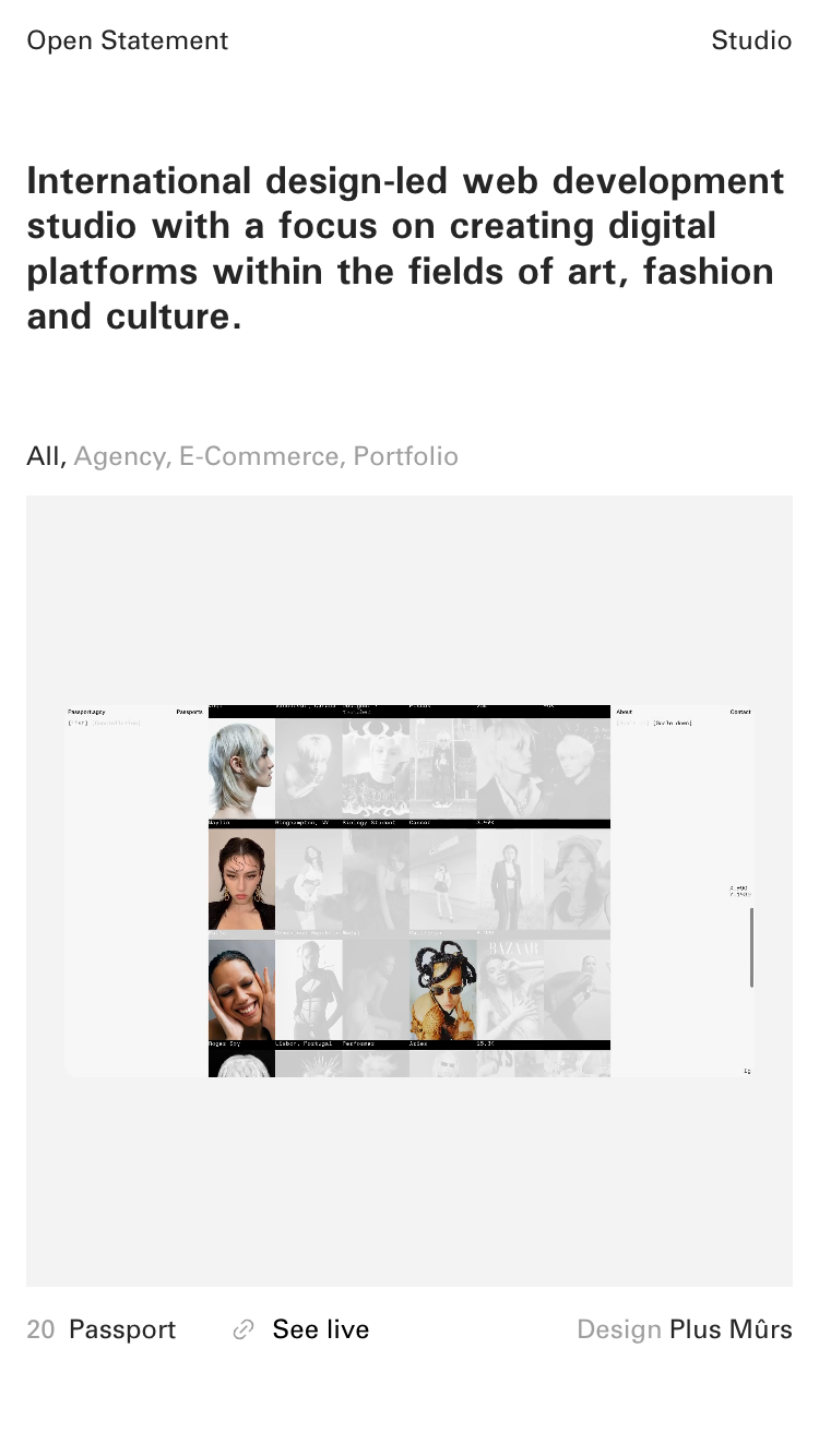 Open Statement On Minimal Gallery Open Statement On Minimal Gallery