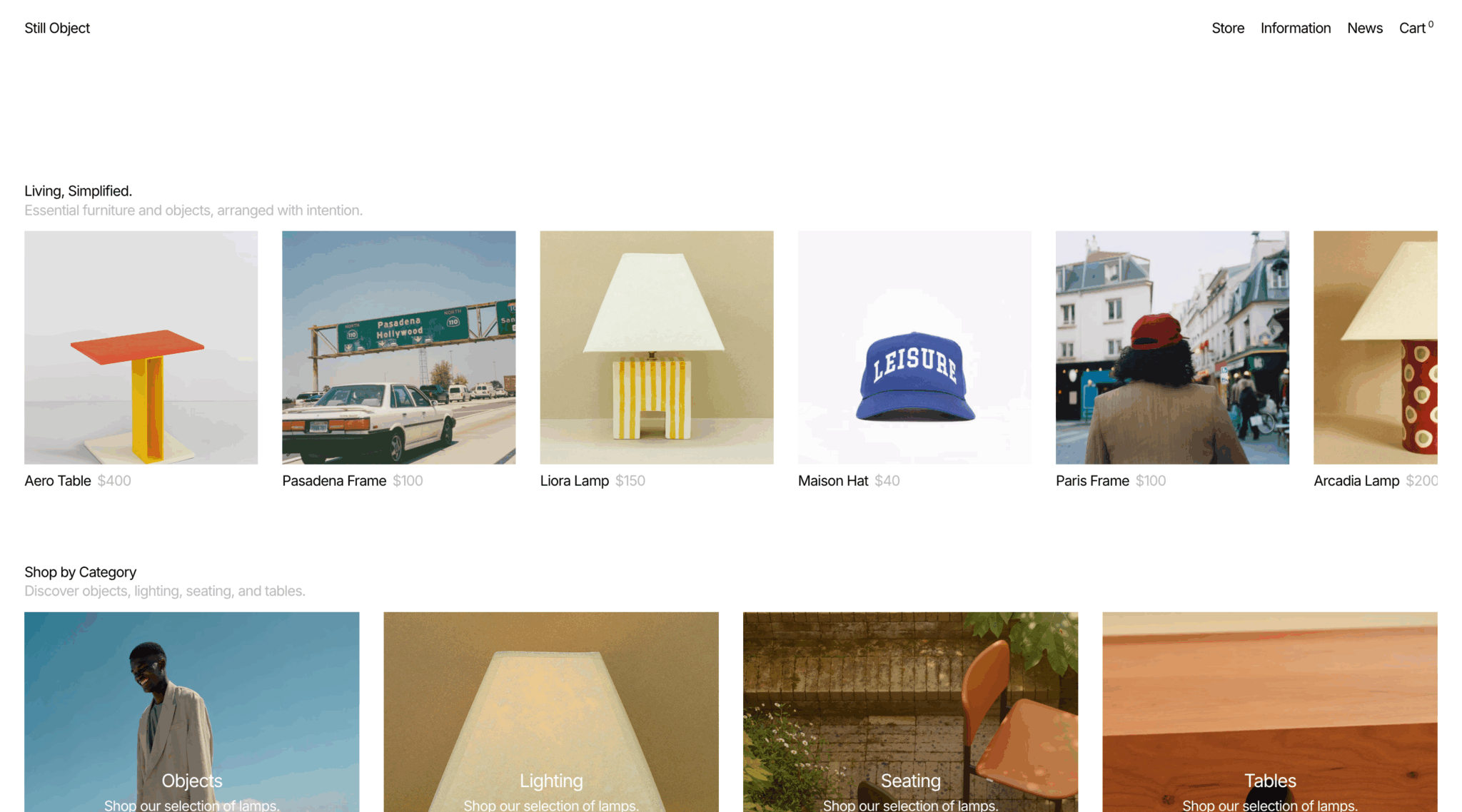 Still Object on Minimal Gallery