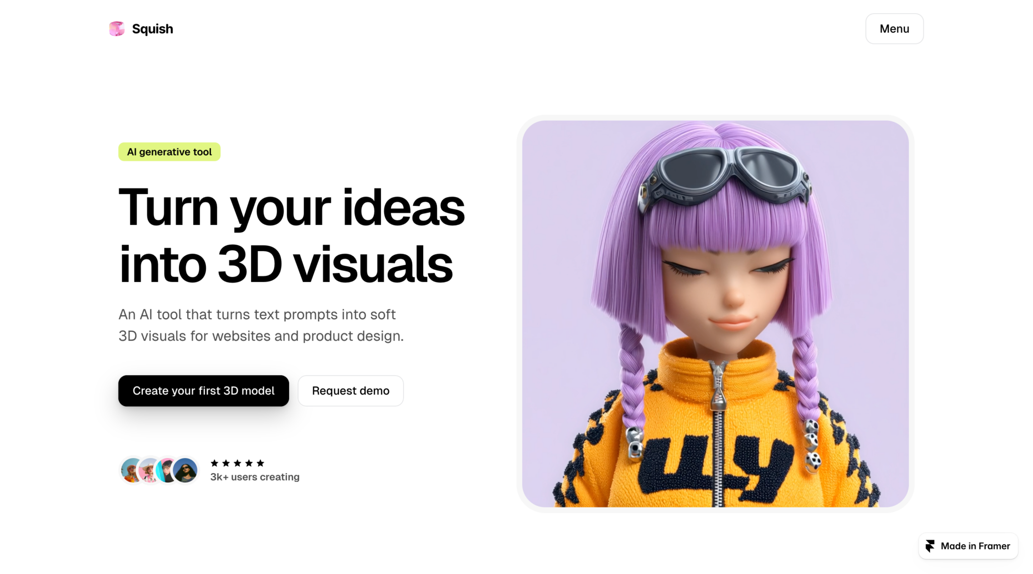 Squish on Minimal Gallery